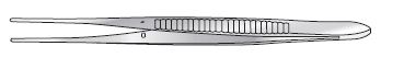 Northfield dressing forceps, extra light, serrated jaws